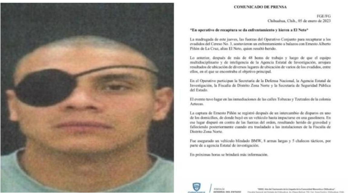 Presentan versión oficial de recaptura y muerte de Ernesto Alberto "el ...