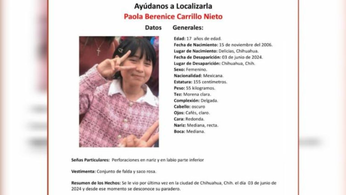 Buscan a Paola Berenice, desapareció hace dos días en la capital | ImpactoNoticias.com.mx