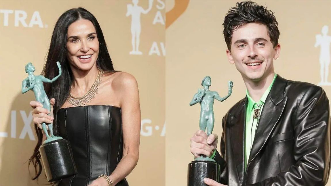 Se perfilan Demi Moore y Timothée Chalamet para ganar el Oscar tras ...